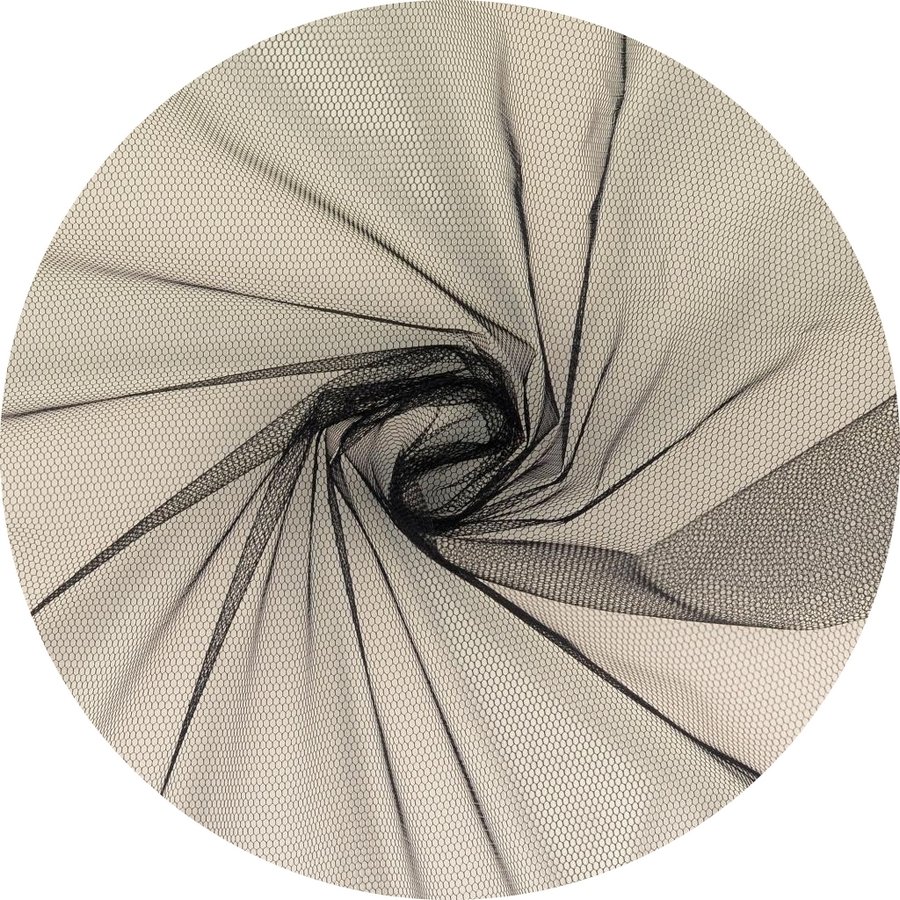 Sort tyl stof i metermål. Shop tyl til udklædning m.m.